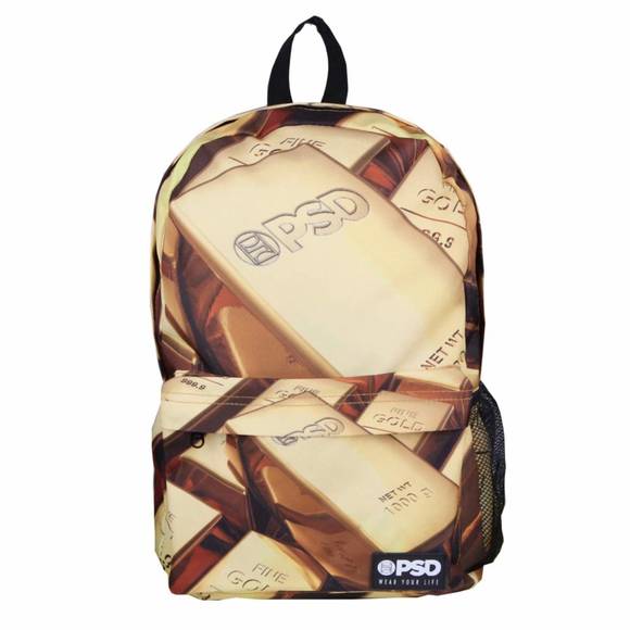 PSD | Bags | New Psd Mens Gold Bar Backpack In Gold | Poshmark
